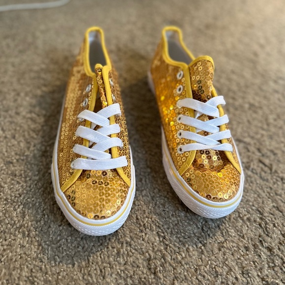 balera | Shoes | Gold Sequin Sneaker | Poshmark